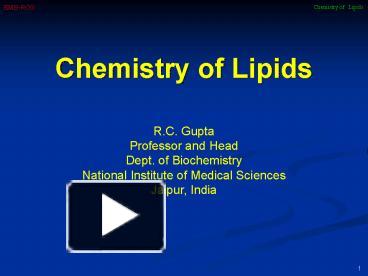 Chemistry of lipids presentation | free to download