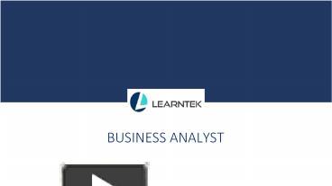 PPT – Business Analyst Training PowerPoint presentation | free to ...