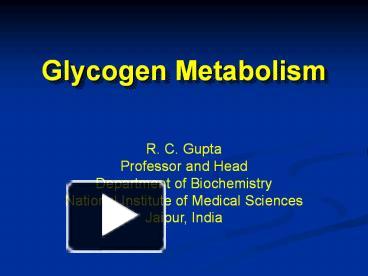 Glycogen metabolism presentation | free to download