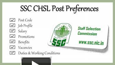 PPT – SSC CHSL Post Preferences PowerPoint presentation | free to ...