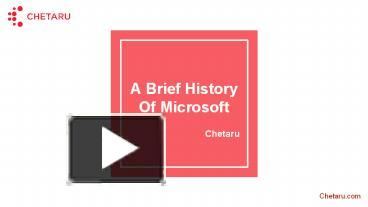 A Brief History Of Microsoft presentation | free to download