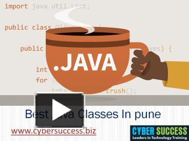 Best Java Classes In pune - Cyber Success presentation | free to download