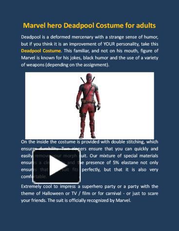 Deadpool Costume presentation | free to download