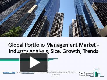 Global Portfolio Management Market key Vendors and segments Analysis ...