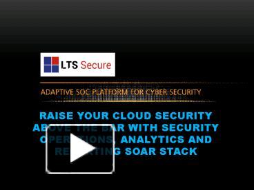 Raise Your CLOUD Security Above The Bar With Security Operations ...
