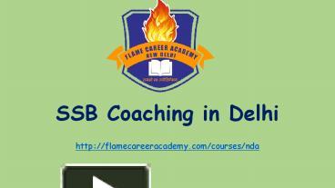 SSB Coaching in Delhi presentation | free to download