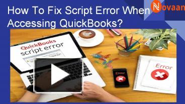How to fix script error when accessing QuickBooks? presentation | free ...