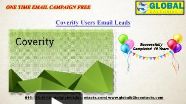PPT – Coverity Users Email Leads PowerPoint presentation | free to ...