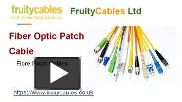 PPT – Fiber Optic Patch Cable PowerPoint presentation | free to ...
