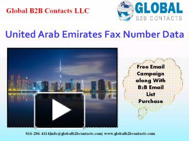 United Arab Emirates Fax Number Data presentation | free to download