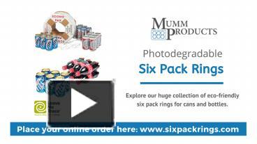 Eco-Friendly Six Pack Rings presentation | free to download