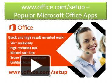 PPT – office.com/setup -The users can choose the login option in MS ...