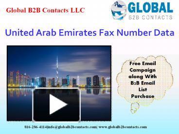United Arab Emirates Fax Number Data presentation | free to download