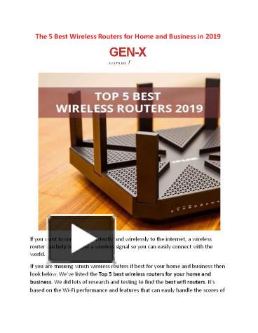 PPT – The 5 Best Wireless Routers 2019 for Streaming PowerPoint ...