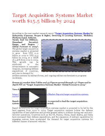 PPT – Target Acquisition Systems Market worth $15.5 billion by 2024 ...