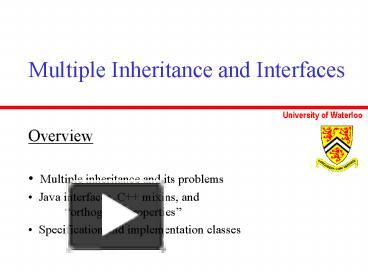 PPT – Multiple Inheritance and Interfaces PowerPoint presentation ...