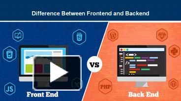 PPT – difference between Frontend and Backend web development ...