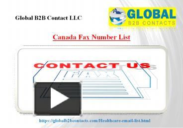 Canada Fax Number List presentation | free to download