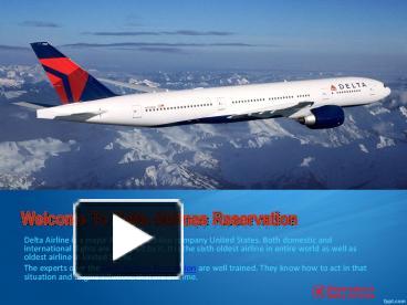 Delta Airlines Flight Reservations presentation | free to download