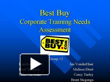 Best Buy Corporate Training Needs Assessment presentation | free to view