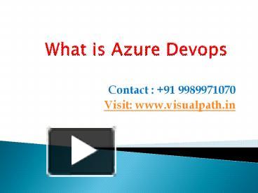 PPT – Azure Devops Online Training PowerPoint presentation | free to ...