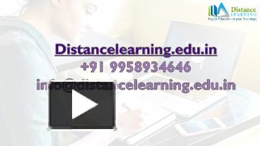 PPT – Distance Education Post Graduate Certificate in Operations System ...
