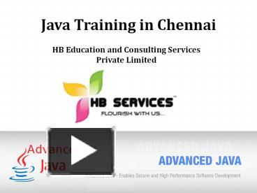 Java Training in Chennai (1) presentation | free to download