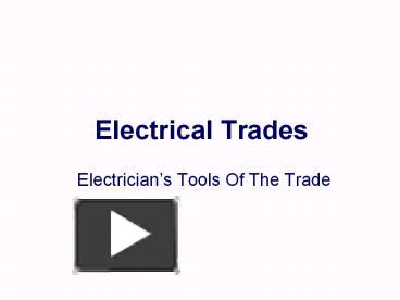 Electric tools presentation | free to download