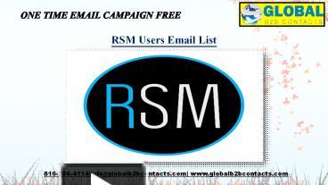 RSM Users Email List presentation | free to download