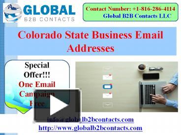 PPT – Colorado State Business Email Addresses PowerPoint presentation ...