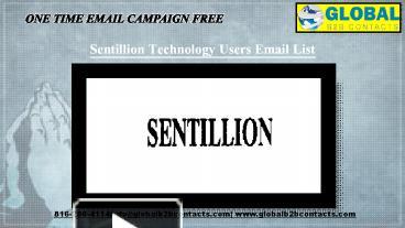 Sentillion Technology Users Email List presentation | free to download