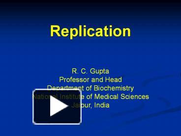Replication presentation | free to download