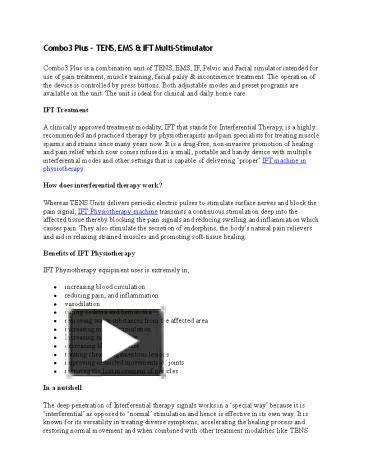 PPT – Combo3 Plus – TENS, EMS & IFT Multi-Stimulator PowerPoint ...