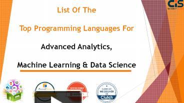 PPT – List of the top programming languages for advanced analytics ...