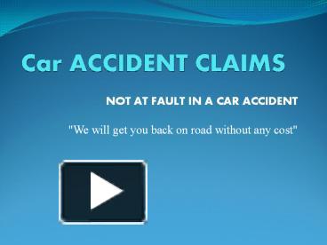 Car Accident Claims presentation | free to download