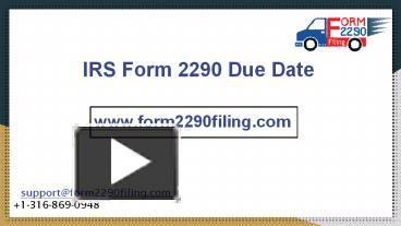IRS Form 2290 Due Date presentation | free to download
