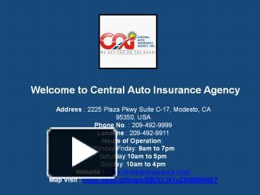 PPT – Commercial Insurance Modesto PowerPoint presentation | free to ...