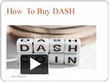 How to buy dash presentation | free to download