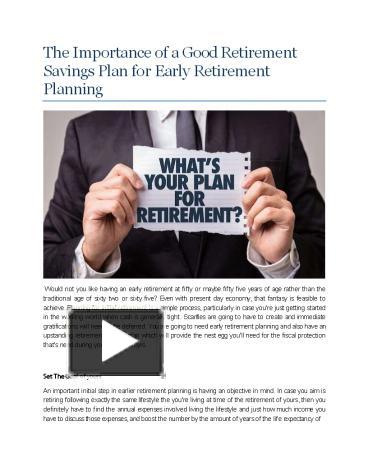 Retirement Planning presentation | free to download