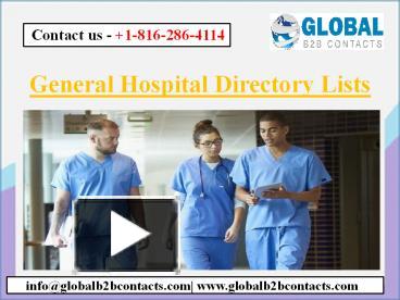 PPT – General Hospital Directory Lists PowerPoint presentation | free ...
