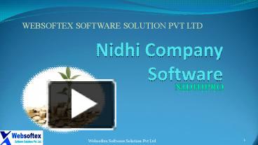 About Nidhi Software-NIDHI PRO presentation | free to download