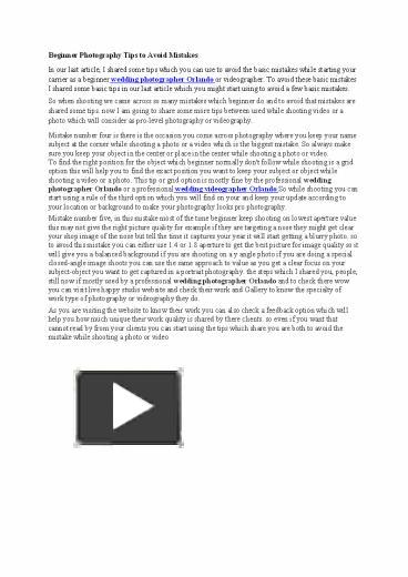 Intimate Wedding Photography Orlando presentation | free to download