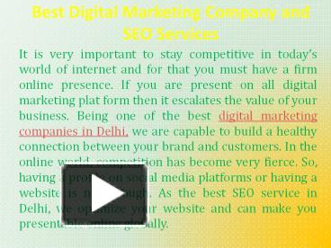 PPT – Digital Marketing Agency | Best Digital Marketing Agency in Delhi ...