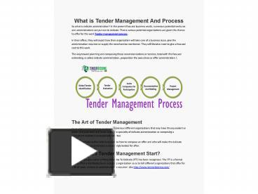 Tender filling | Tender management process | n procure tender ...