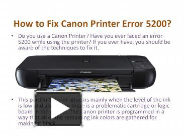 How to Fix Canon Printer Error b200? (1) presentation | free to download