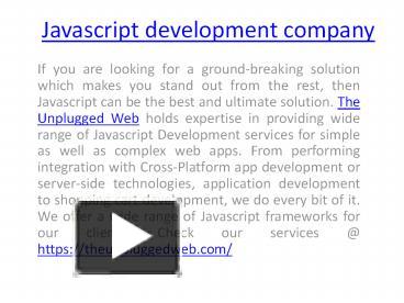 PPT – Javascript development company PowerPoint presentation | free to ...