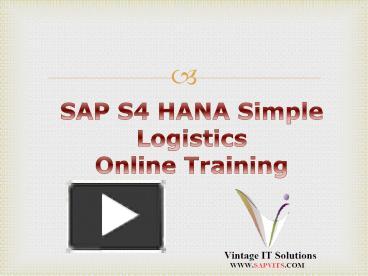 SAP S4 HANA Simple Logistics PPT presentation | free to download