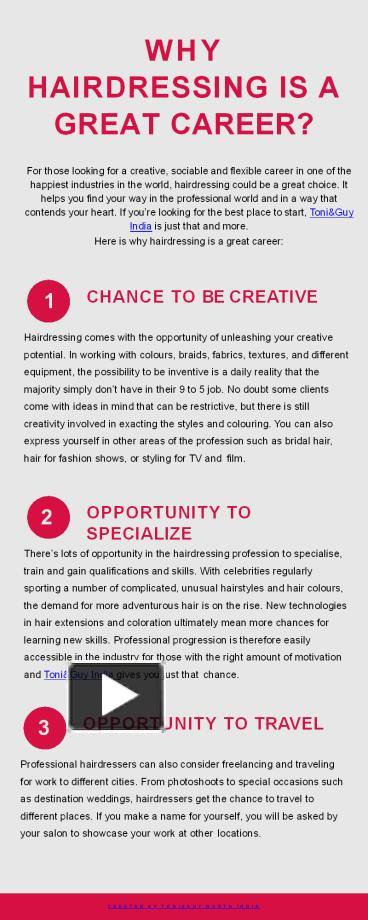 PPT – Why Hairdressing is a great career? PowerPoint presentation ...