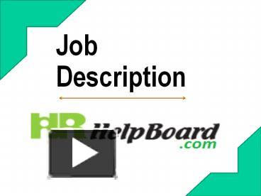 Job description presentation | free to download