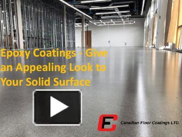 PPT – Epoxy Coatings - Give an Appealing Look to Your Solid Surface ...